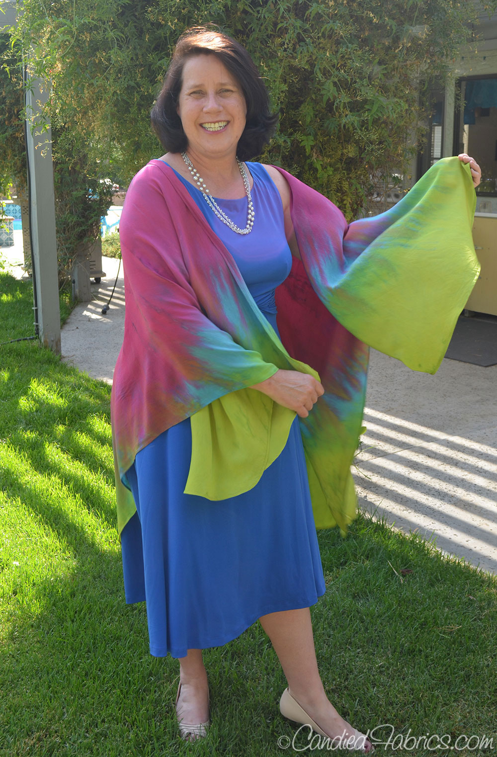A Custom Dyed Silk Cape for a Special Event – Candied Fabrics